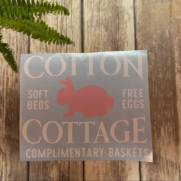 Other | Cotton Cottage Vinyl Decal 825 X 1 | Poshmark